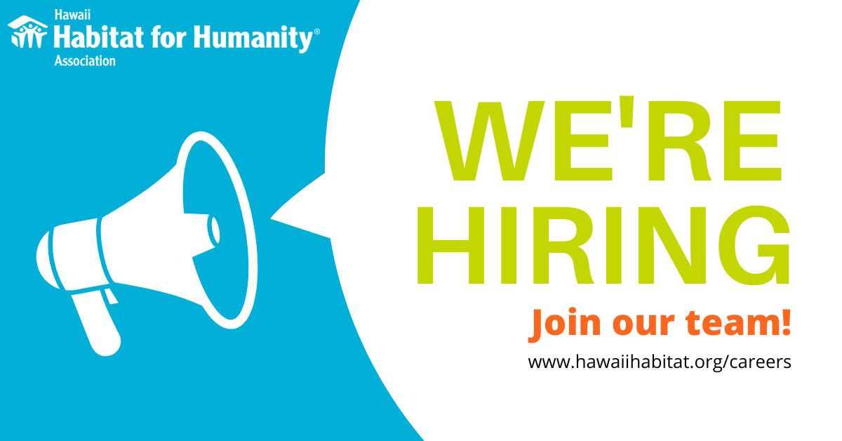 Careers - Hawaii Habitat for Humanity Association